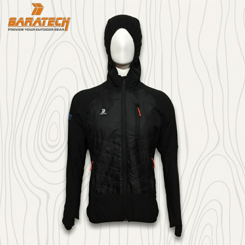 Jual Jaket Motor Hitam Hoodie Baratech Hybrid Jaket Gunung Outdoor ...