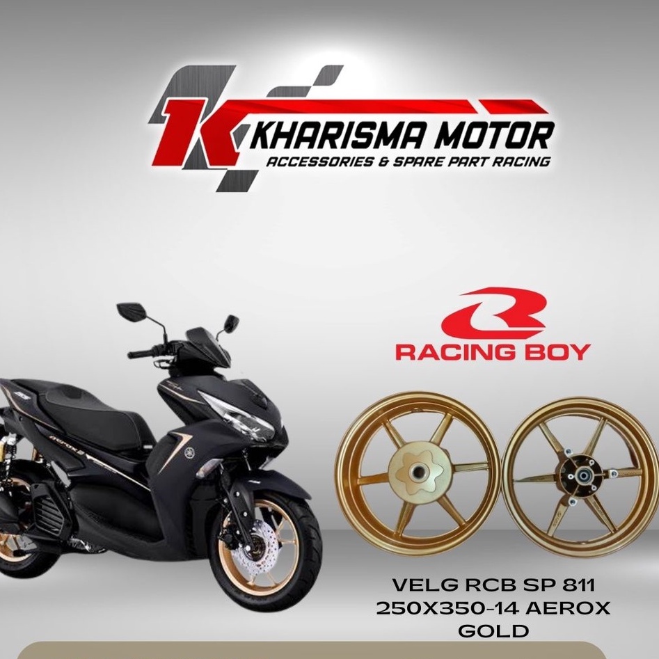 Jual VELG RCB SP 811 250X350-14 AEROX GOLD | Shopee Indonesia