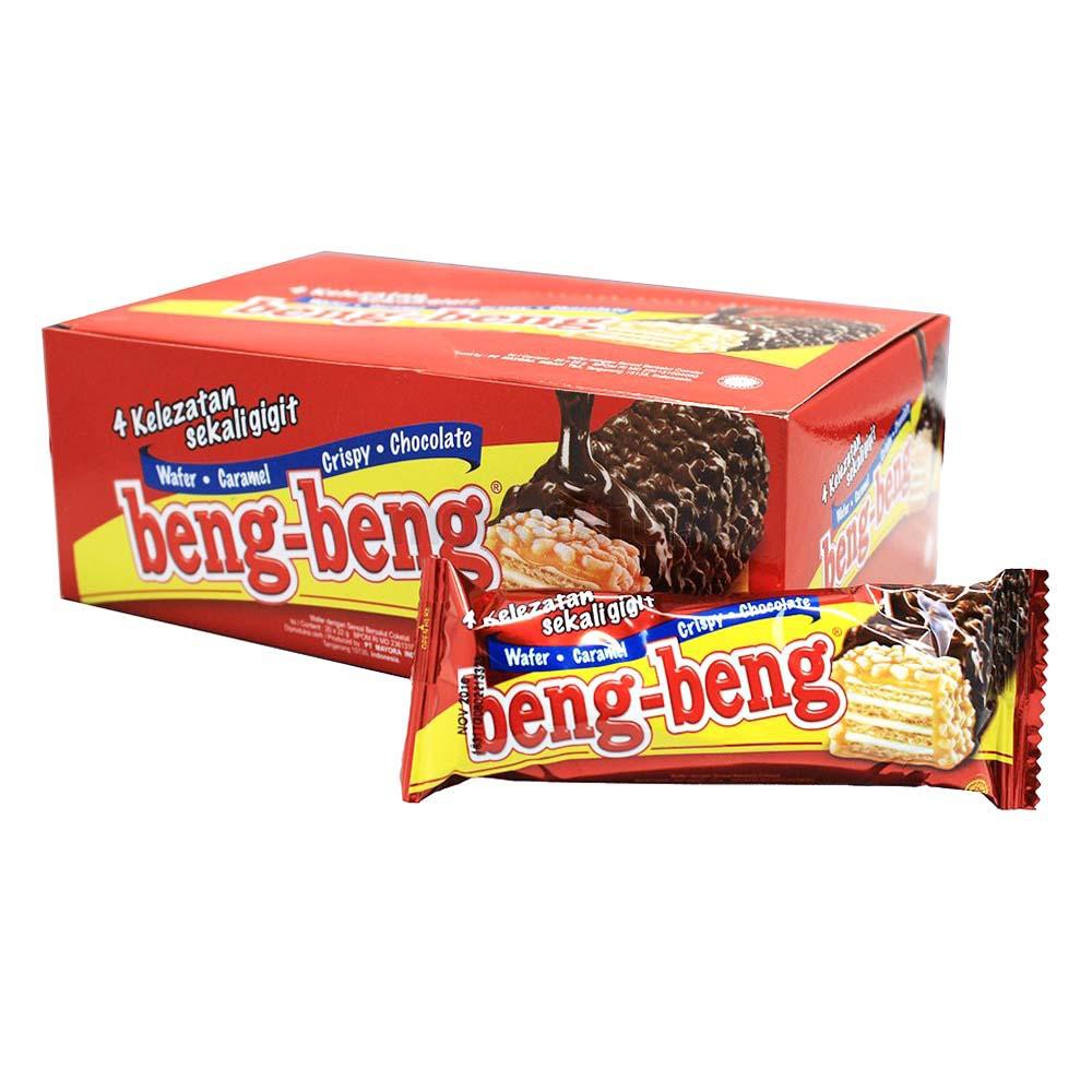Jual Beng-beng Wafer Caramel Crispy Chocolate 25G 1 box Isi 17 Pcs ...