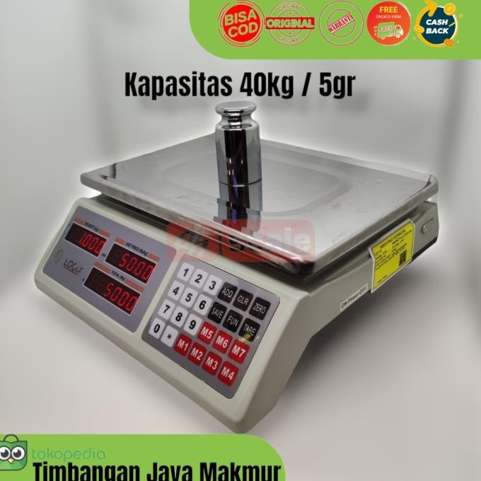 Jual TIMBANGAN BUAH, LAUNDRY, DIGITAL, SAYUR, IKAN, LOGIX 40 kg, ACS | Shopee Indonesia