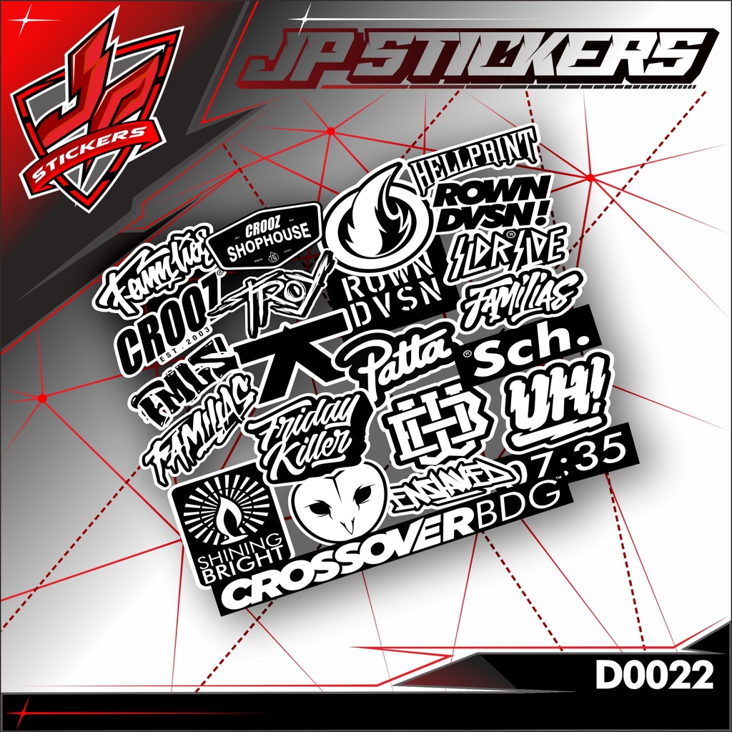 Jual STICKERPACK LOGO BRAND DISTRO (BONUS LAMINASI) | Shopee Indonesia