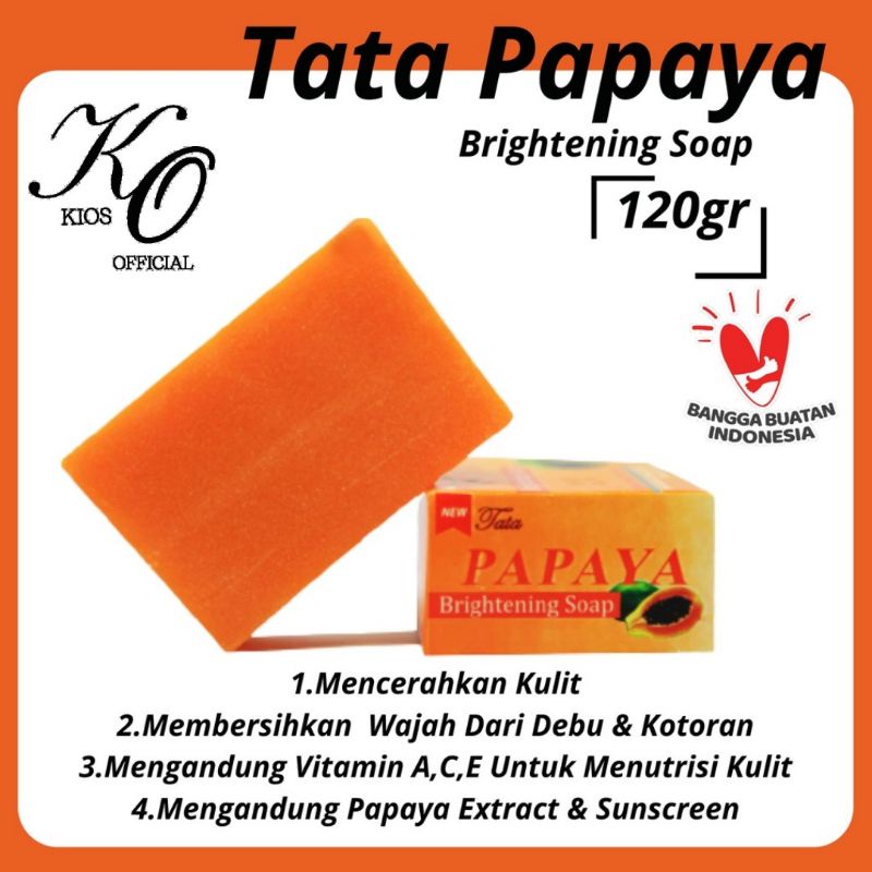 Jual Tata Sabun Batang Pembersih Wajah/Muka Papaya Brightening Soap ...