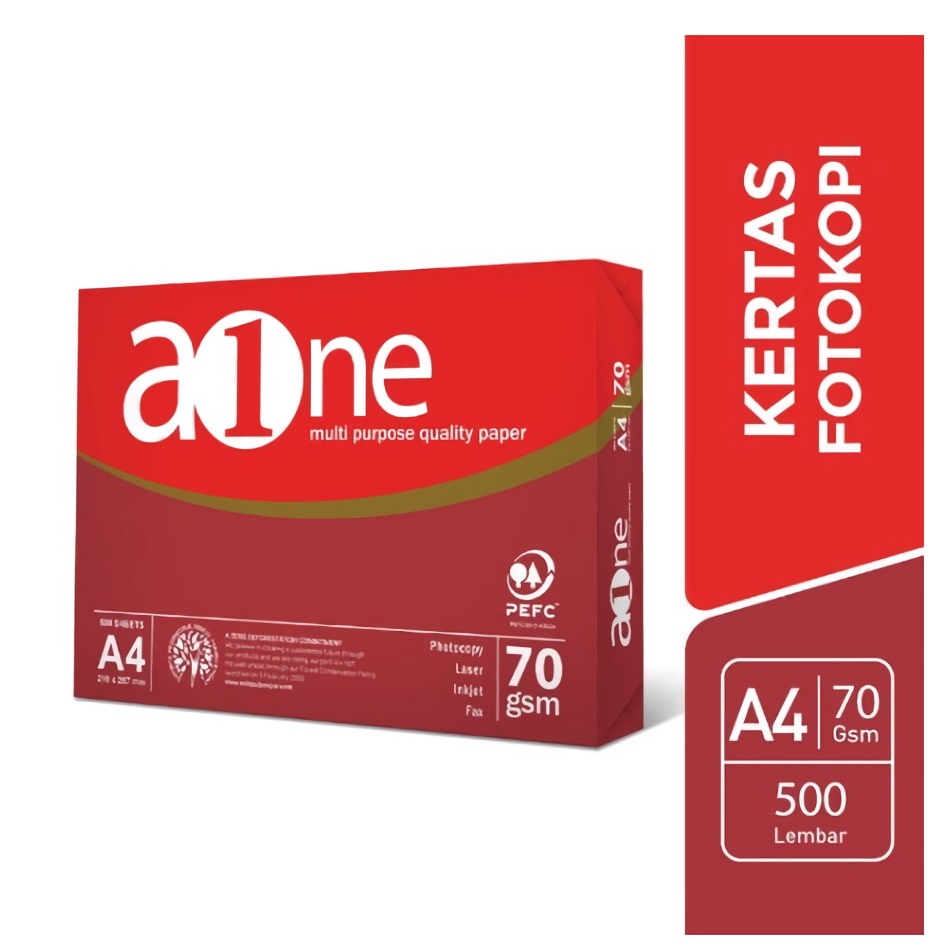 Jual [1 RIM] Kertas Hvs Aone Ukuran A4 Tebal 70gram Isi 500 Lembar FREE ...