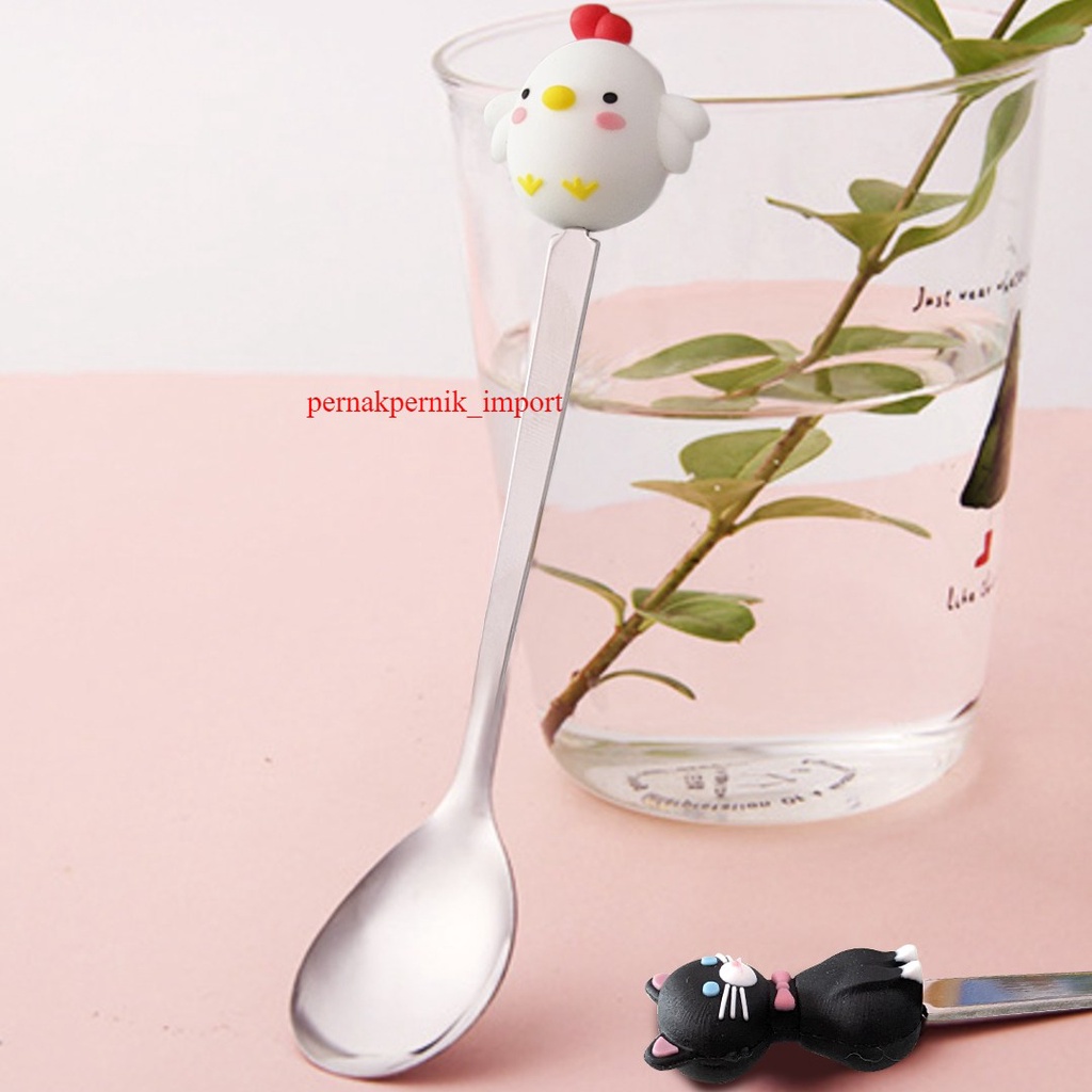 Jual Sendok, Garpu Buah Mini Karakter Lucu Kartun Alat makan | Shopee ...