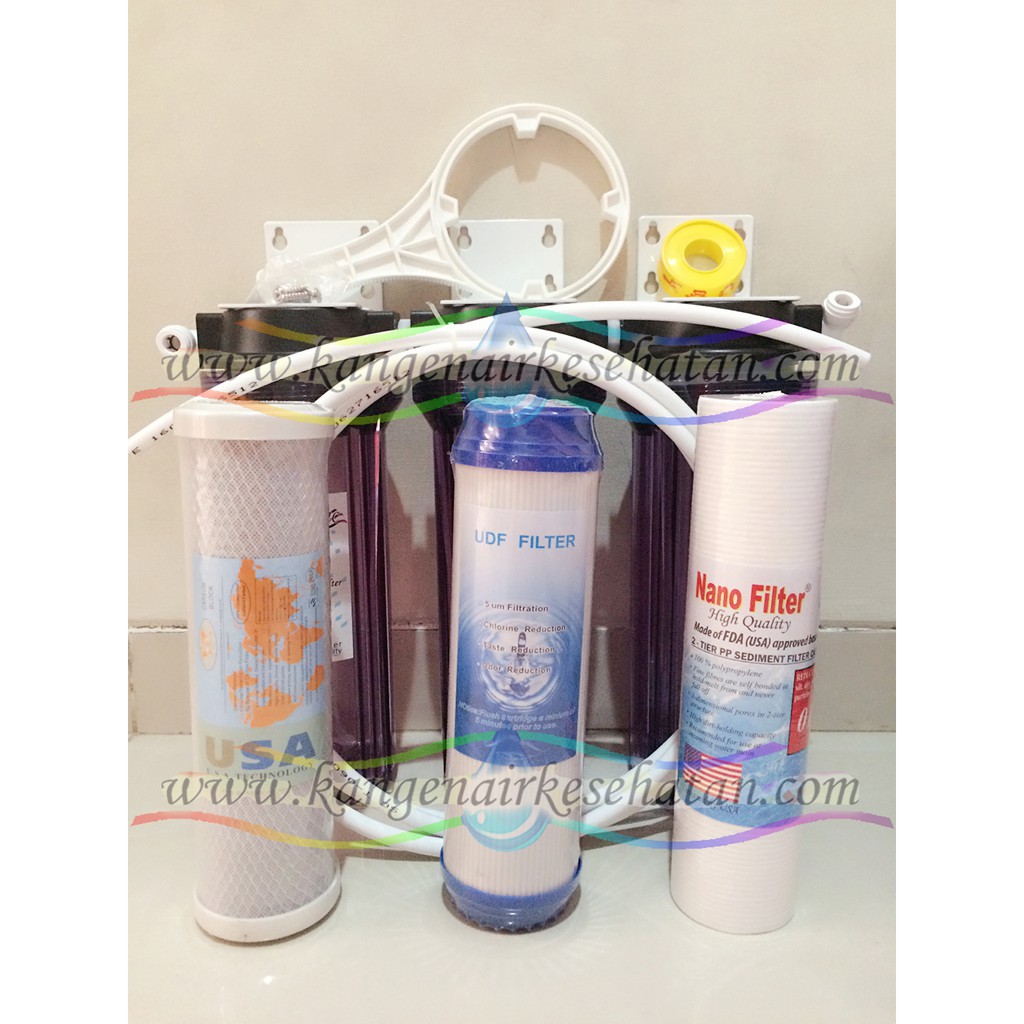 Jual PAKET FILTER AIR 3 TAHAP - Nano Sedimen - Carbon GAC - CTO Carbon ...