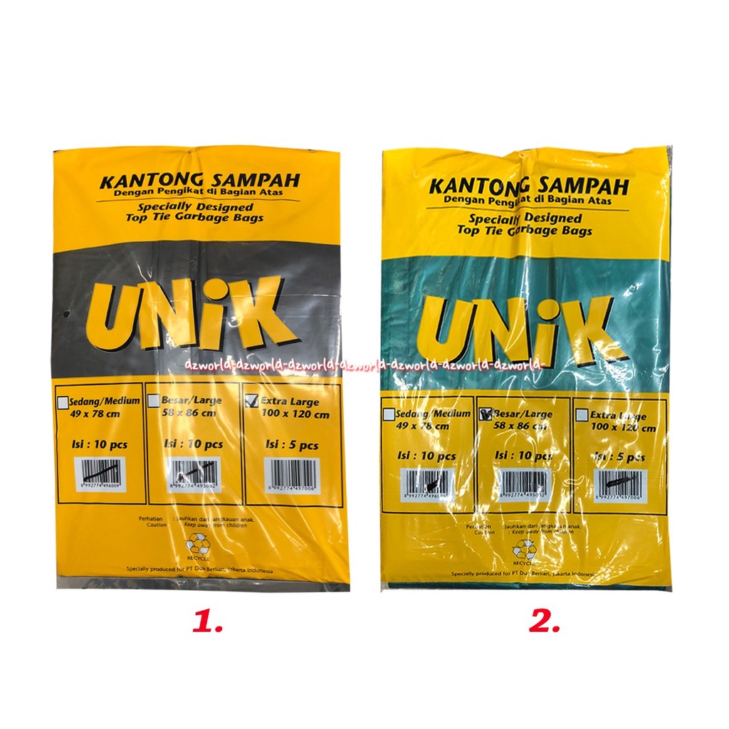 Jual Unik Kantong Sampah Abu Abu Hijau 58x86cm Dengan Pengikat Tali ...