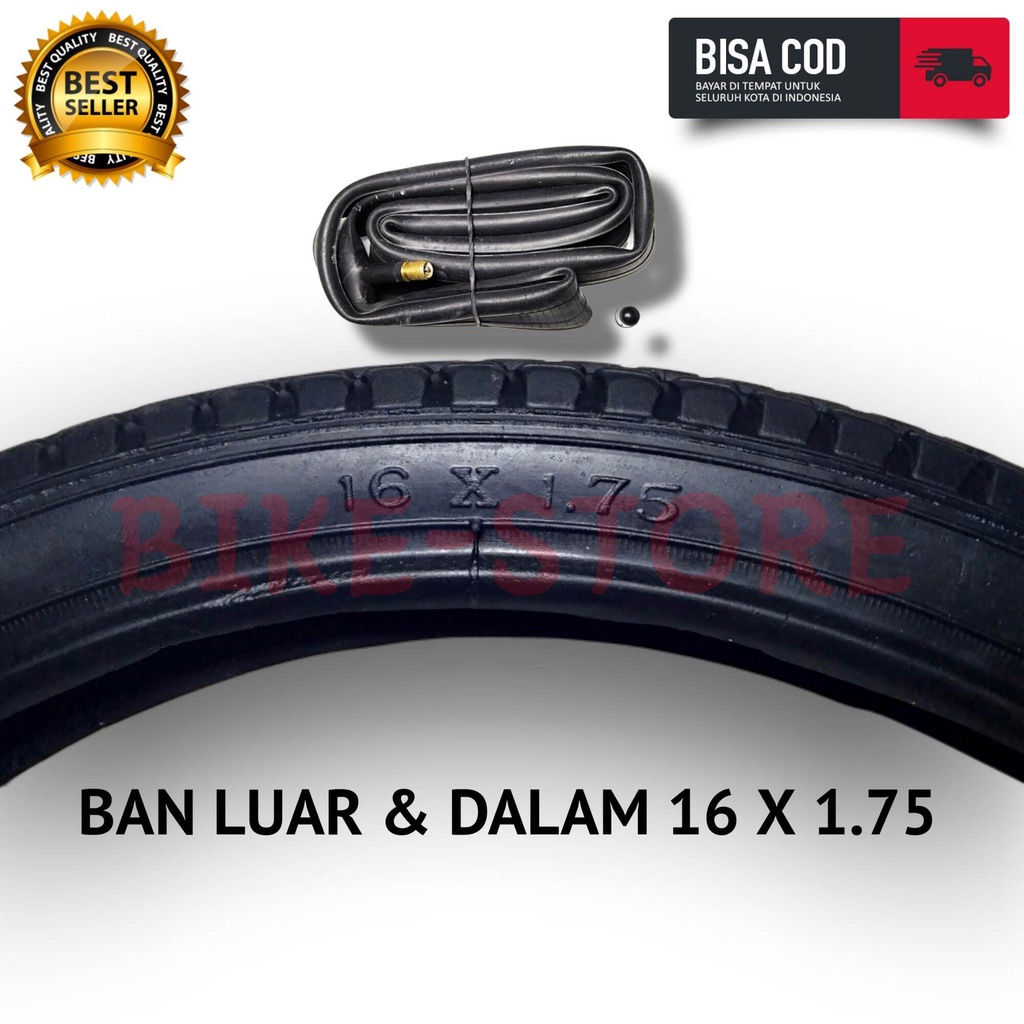 Jual BAN LUAR & DALAM SEPEDA UKURAN 16 X 1.75⭐⭐⭐⭐⭐ BEAR | Shopee Indonesia