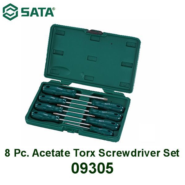 Jual SATA 09305 Obeng Bintang Magnetik 8 Pcs Acetate Torx Screwdriver ...