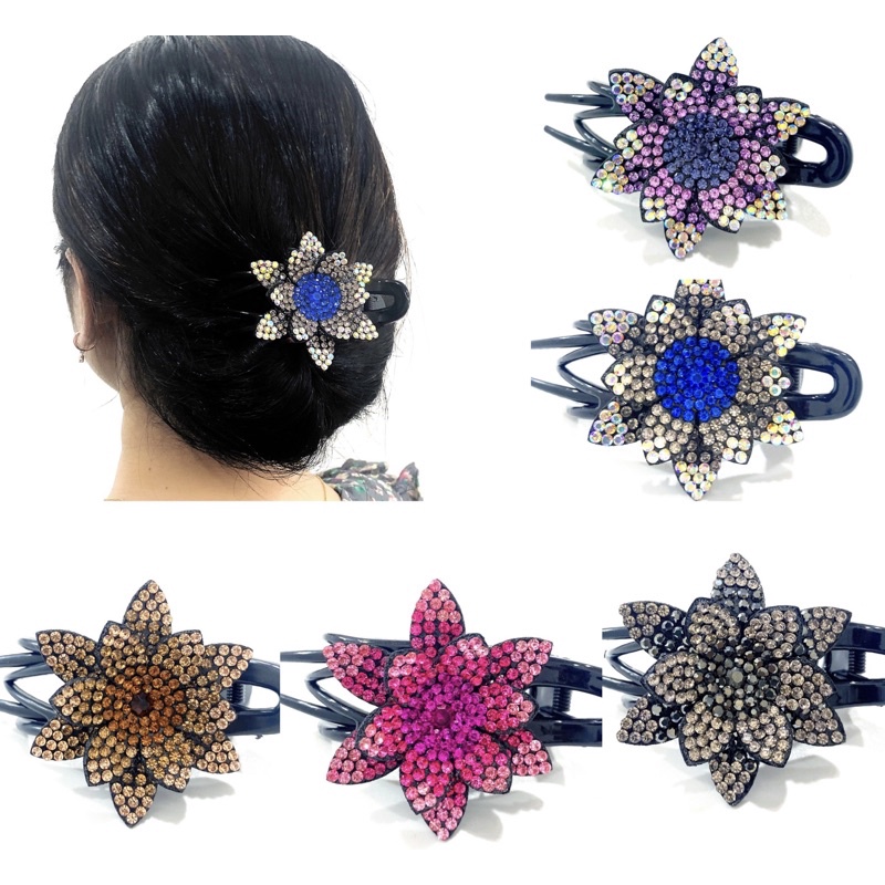 Jual KIP KOREA | JEPIT RAMBUT KOREA | JEDAI KOREA PERMATA MOTIF BUNGA ...