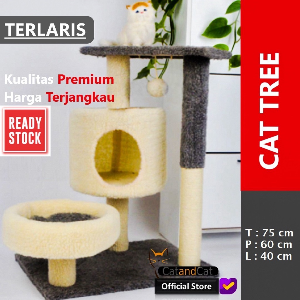 Jual Cat&Cat-Cat Tree Premium, Elegan Minimalis, Lembut dan Struktur ...