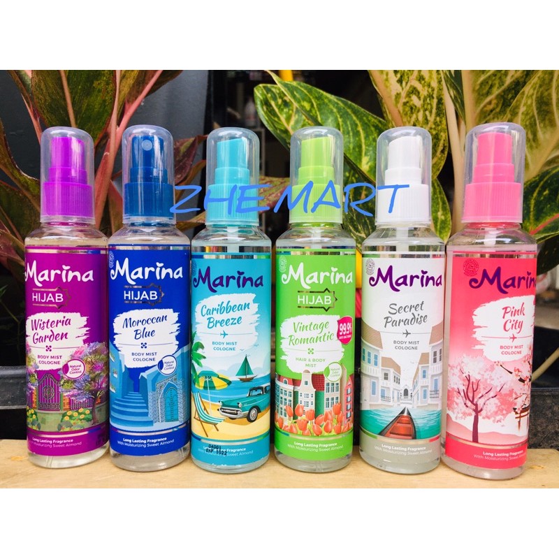 Jual MARINA Hair & Body Mist Cologne 100 ml (All variant) | Shopee ...
