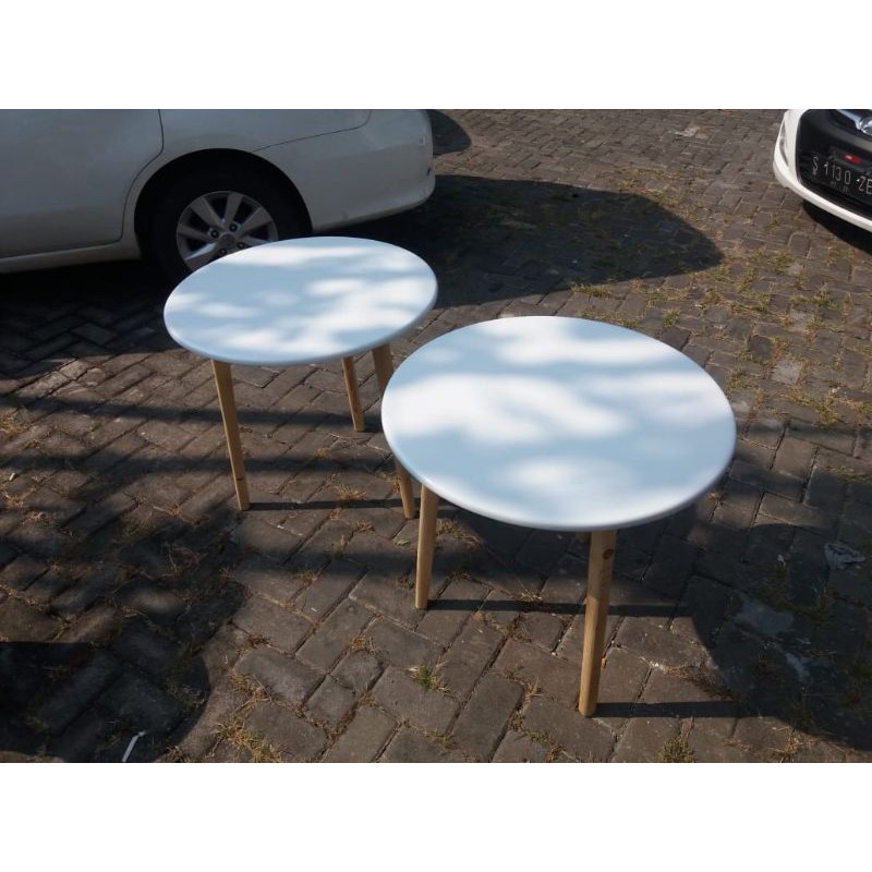 Jual meja tamu minimalis scandinavian / meja sudut / meja display ...