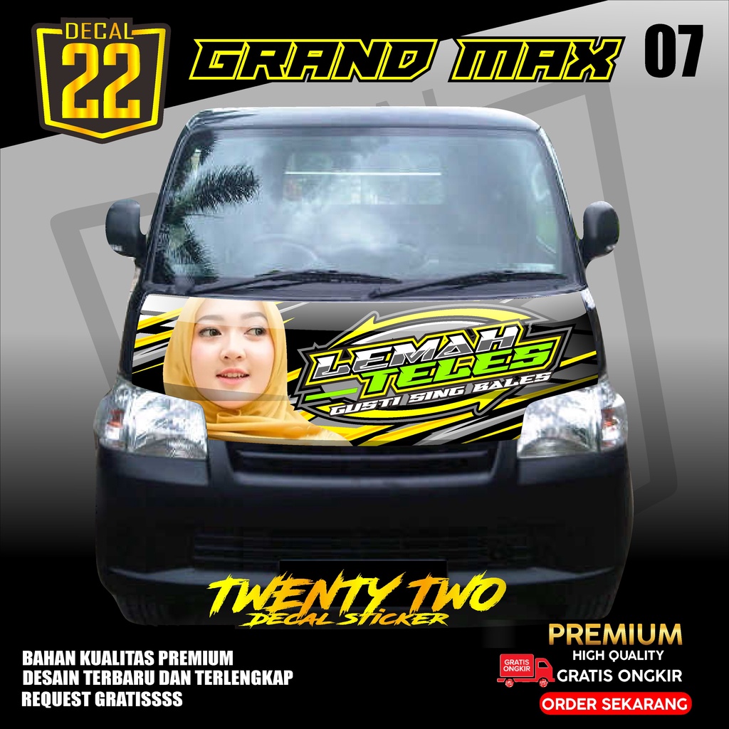 Jual DECAL STIKER KABIN DEPAN GRAND MAX PICK UP DUA DUA DECAL KODE A07 ...
