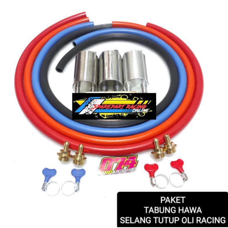 Jual PAKET HEMAT TABUNG HAWA SELANG HAWA TUTUP OLI HAWA RACING TABUNG ...