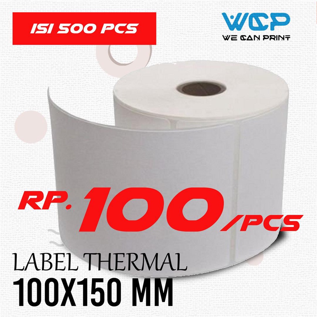 Jual Label Sticker Thermal 100 x 150 Kertas Stiker Barcode 100x150 Ukuran A6 | Shopee Indonesia