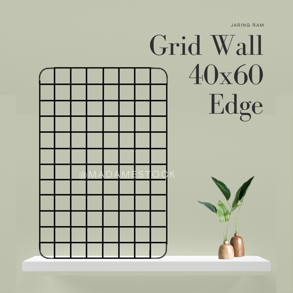 Jual [NEW MODEL] TENBO EDGE GRID WALL 40X60 / DIY HIASAN DINDING / WIRE ...