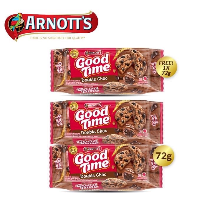 Jual Good Time Cookies Chocochips Double Choc 72 gram bundle 3 pack ...