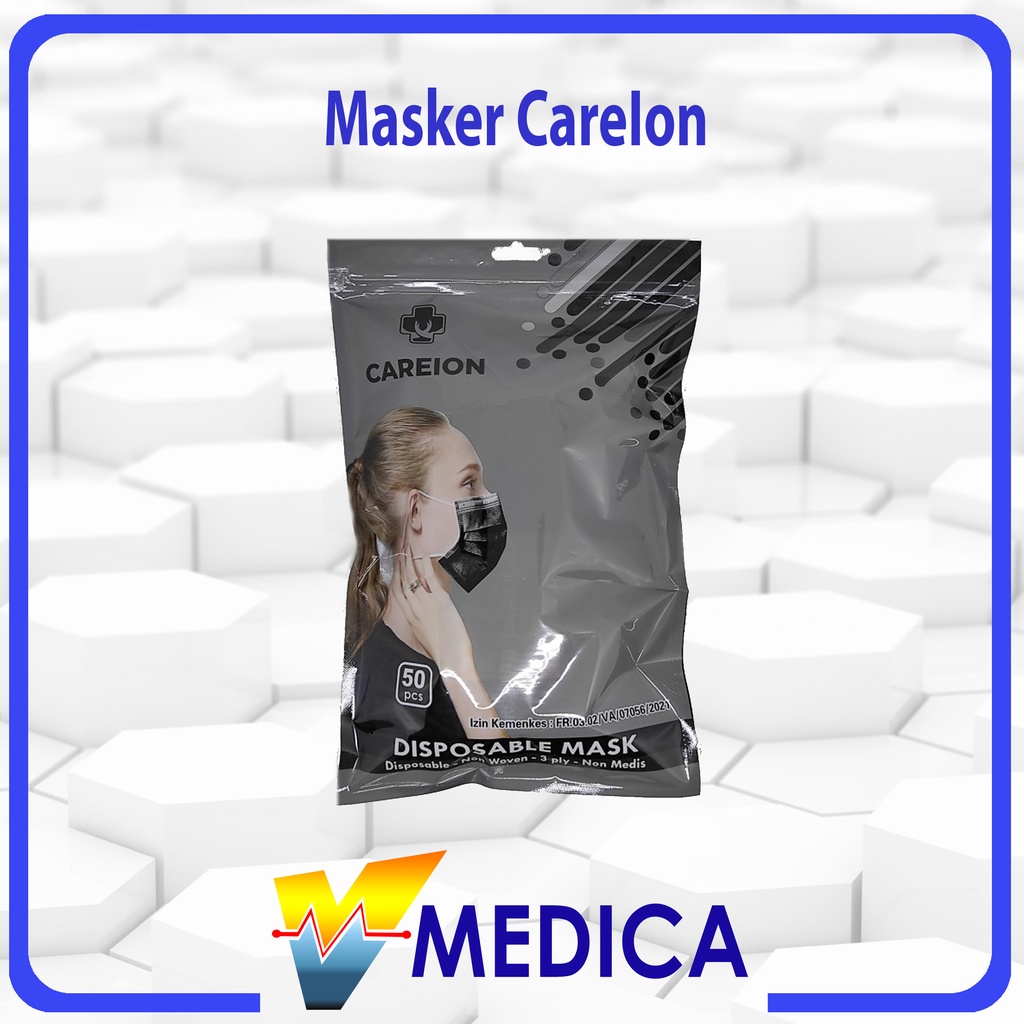 Jual Masker Careion Earloop 3Ply / Masker Disposable Mask Non Medis ...