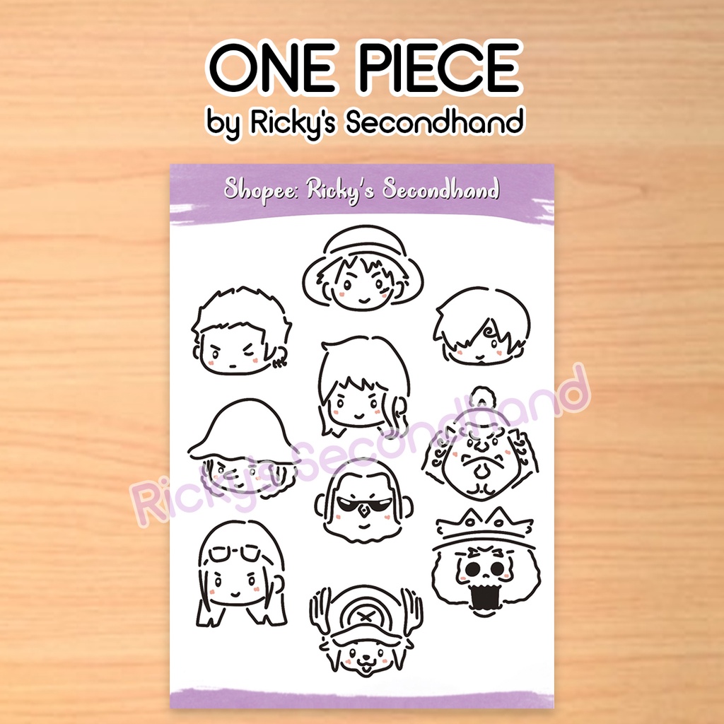 Jual One Piece Sticker Sheet by Ricky's Secondhand - Stiker Waterproof ...