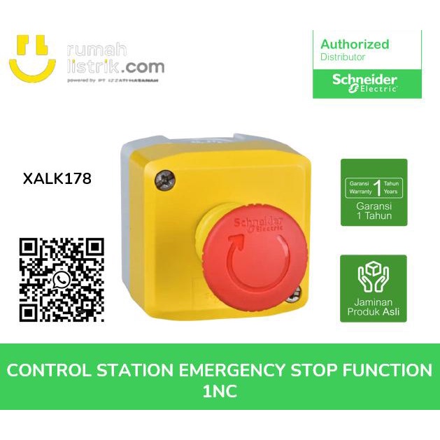 Jual SCHNEIDER CONTROL STATION EMERGENCY STOP FUNCTION XALK178 | Shopee ...