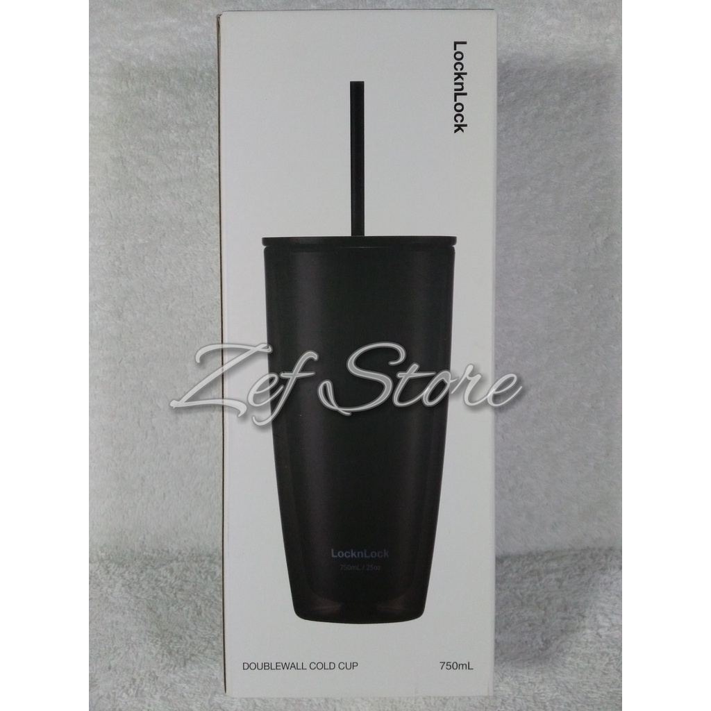 Jual [ORIGINAL] LocknLock HAP507BLK Double Wall Cold Cup Tumbler 750ml - Black - 750 ml | Shopee ...