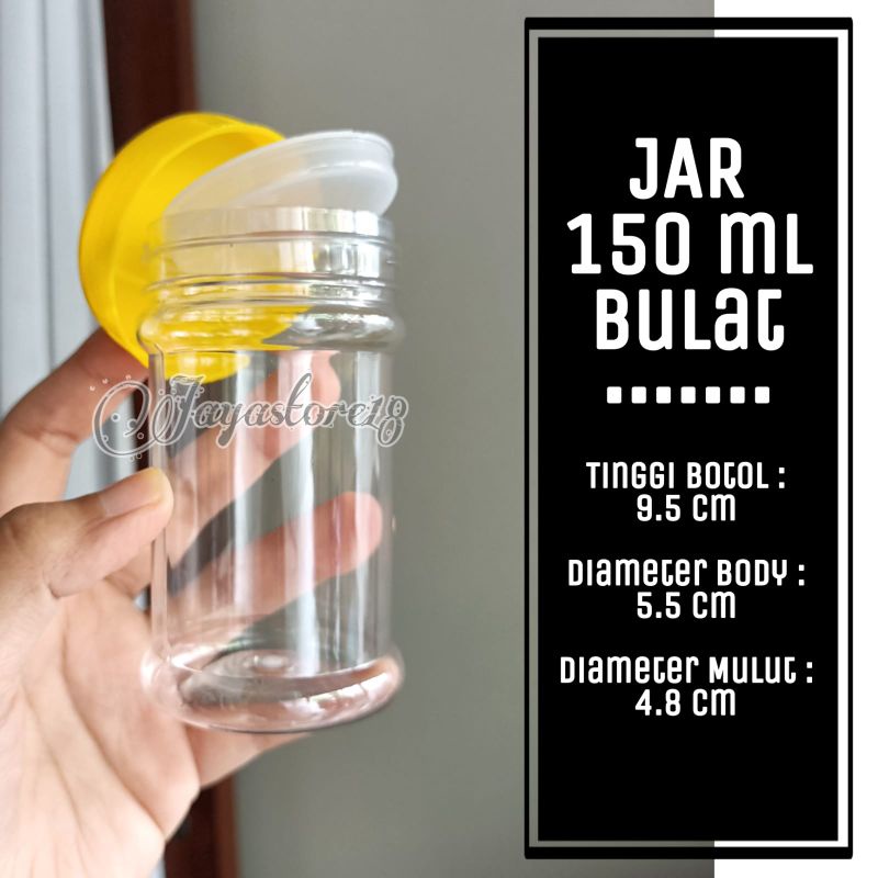 Jual botol jar 150ml botol sambal bulat - KHUSUS GOSEND GRAB- diameter ...