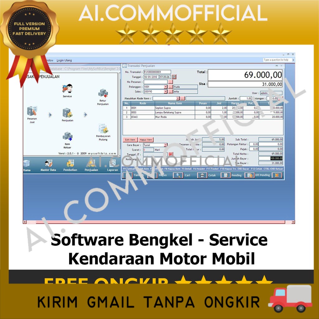 Jual FULL [] Bengkel 2.0 - Service Kendaraan Mobil Motor Penjualan ...