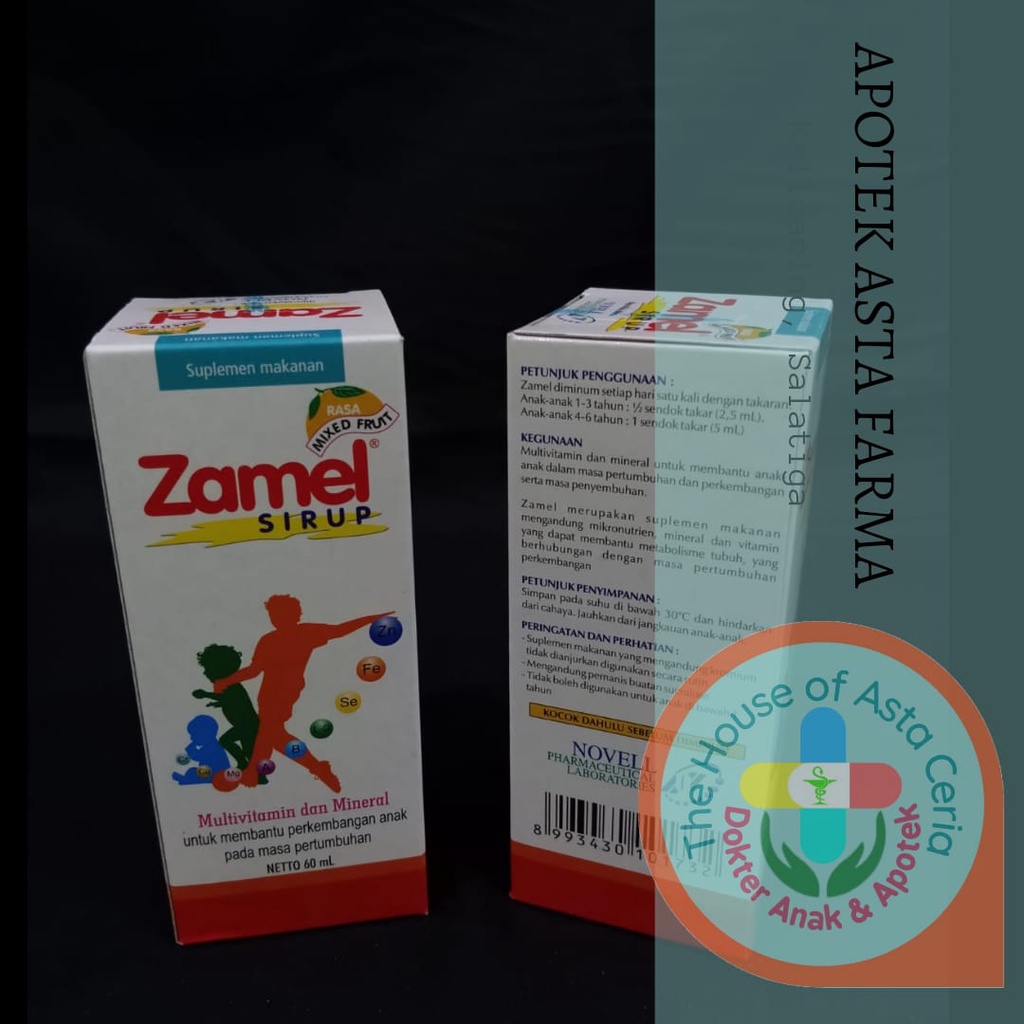 Jual SUPLEMEN MAKANAN ZAMEL SIRUP 60ml MULTIVITAMIN DAN MINERAL PADA ...