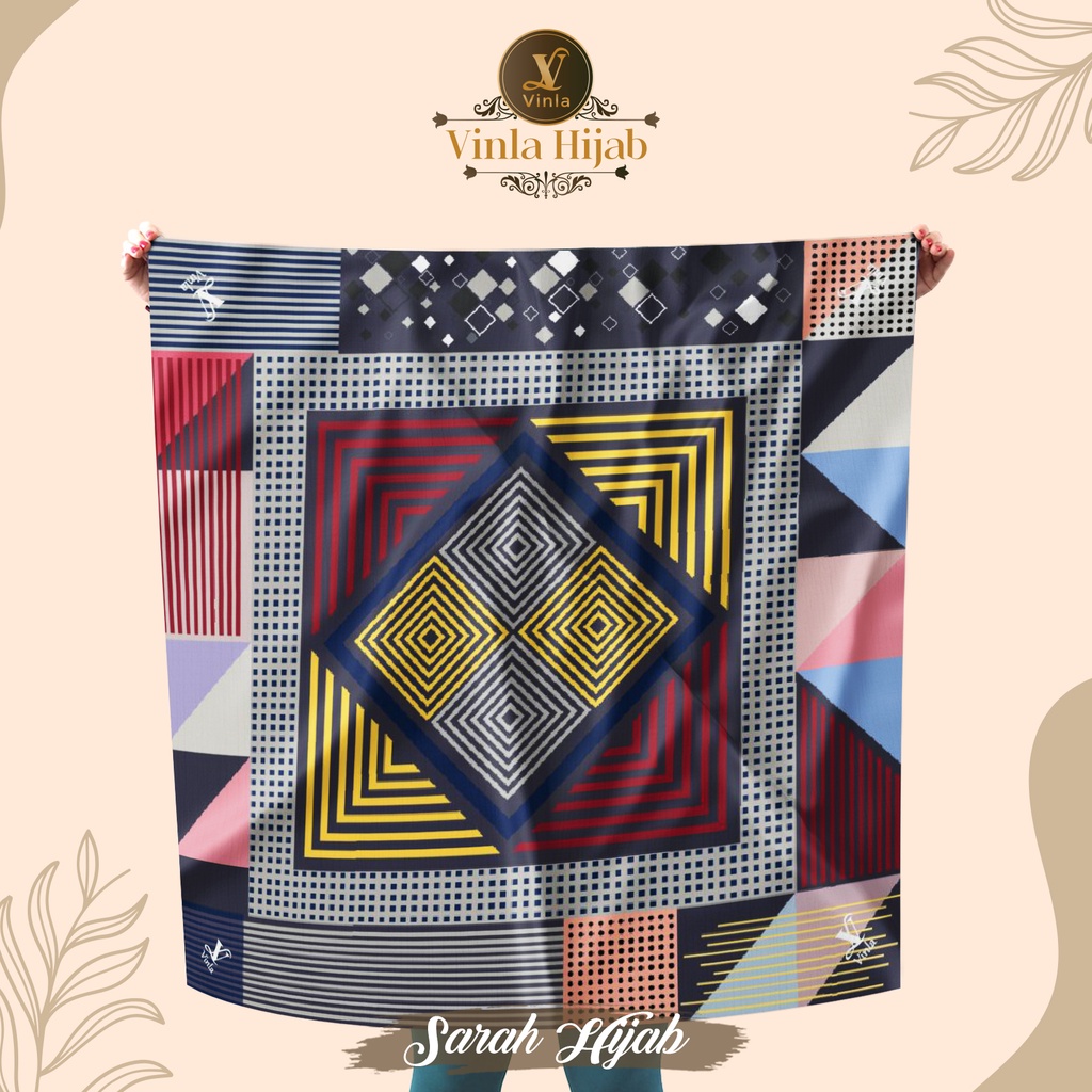Jual Vinla Hijab - Sarah Hijab - Premium Voal Motif Laser Cutting ...