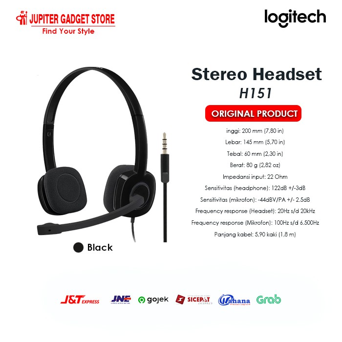 Jual Logitech H151 Headset Stereo with Mic | Shopee Indonesia