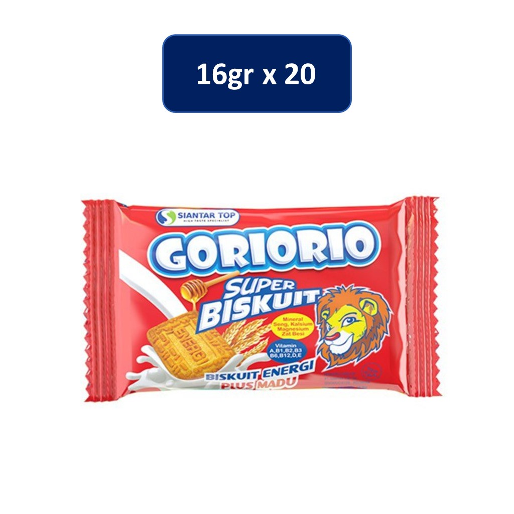 Jual SIANTAR TOP Goriorio Super Biskuit 16 g x 20 | Shopee Indonesia