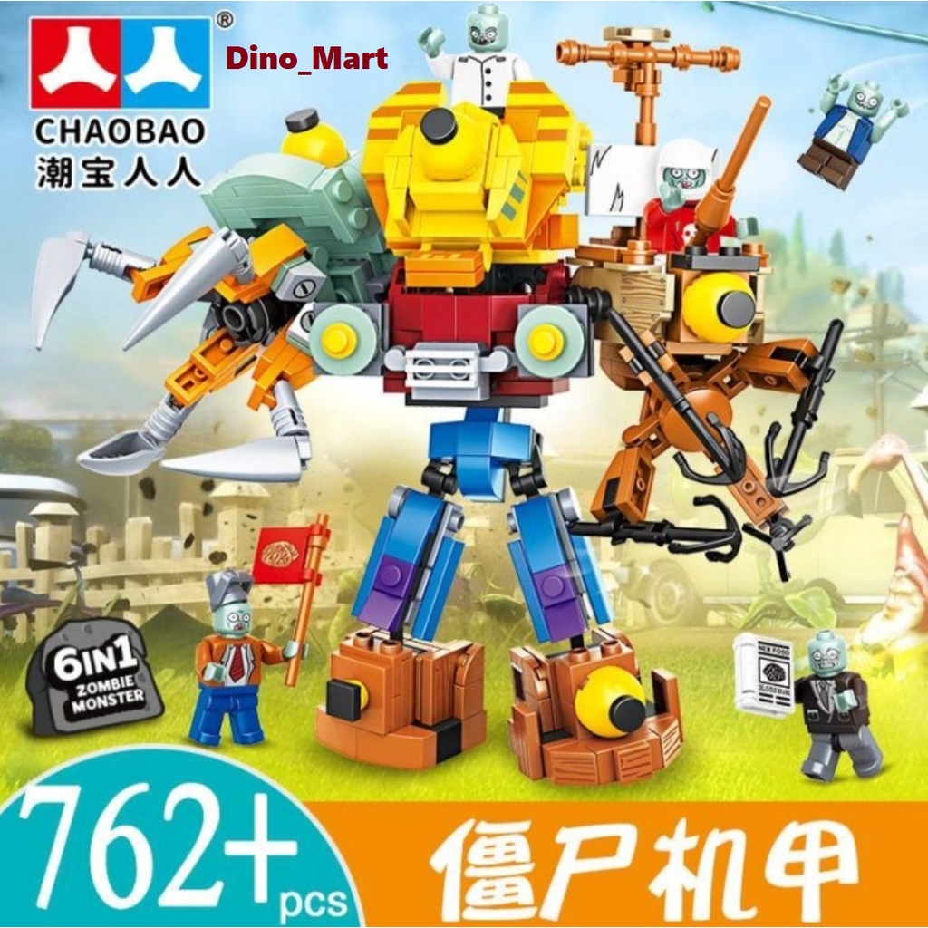 Jual Brick Zombies War - Plants Vs Zombies 6 in 1 Chaobao 7234 | Shopee ...
