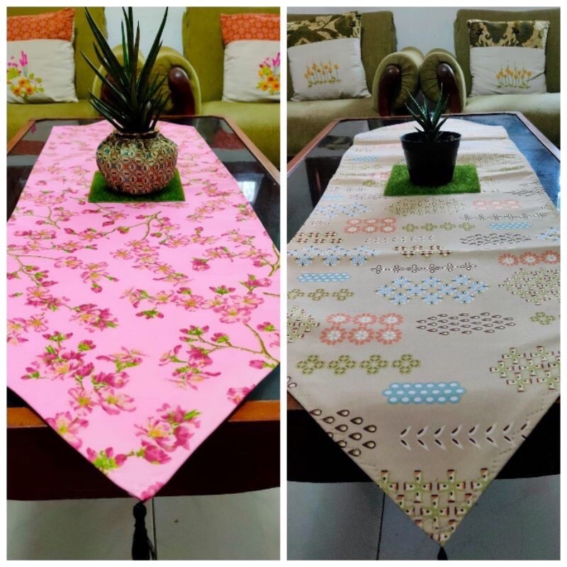 Jual Taplak Meja Tamu Makan Motif / Table Runner Ukuran 120 x 40 cm ...