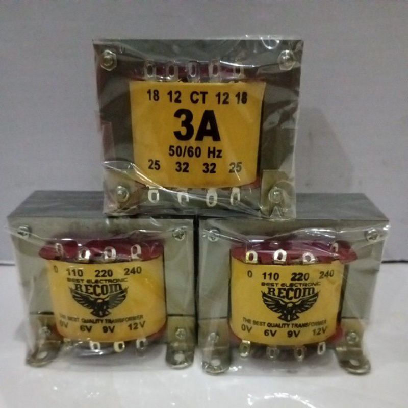 Jual TRAVO 3A CT 32 merk RECOM tembaga bagus | Shopee Indonesia