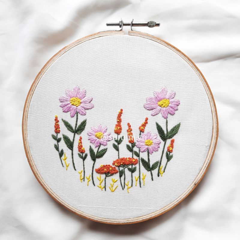 Jual Embroidery Kit untuk Pemula Beginner Friendly Mudah tema Floral ...