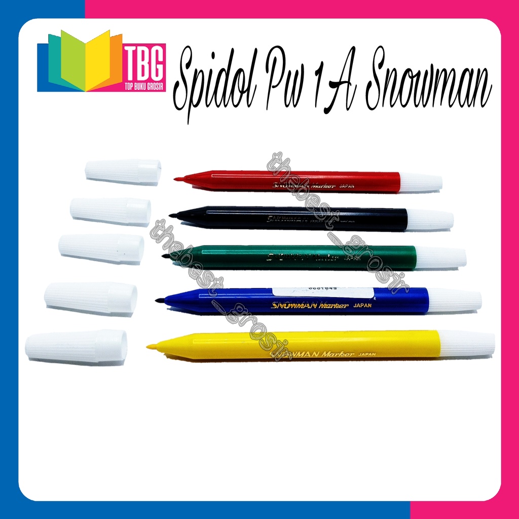 Jual 1 PCS SPIDOL PW 1A SNOWMAN / SPIDOL MARKER SNOWMAN/ SPIDOL KECIL ...
