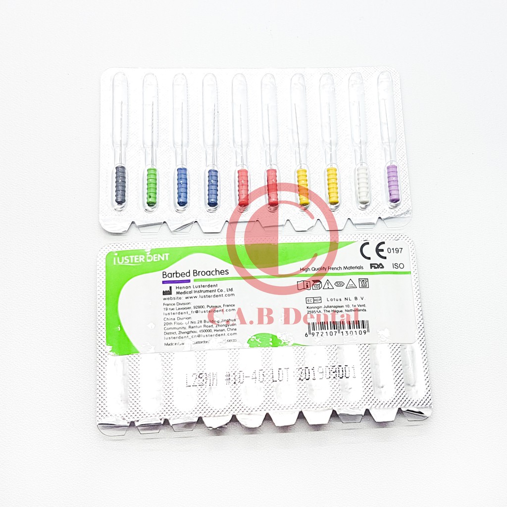 Jual Jarum Endo Ekstirpasi / Barbed Broach Lusterdent / Jarum Endo ...