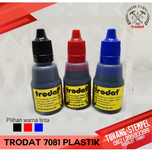 Jual Trodat 7081 25ml tinta plastik stempel plastik tinta Trodat | Shopee Indonesia