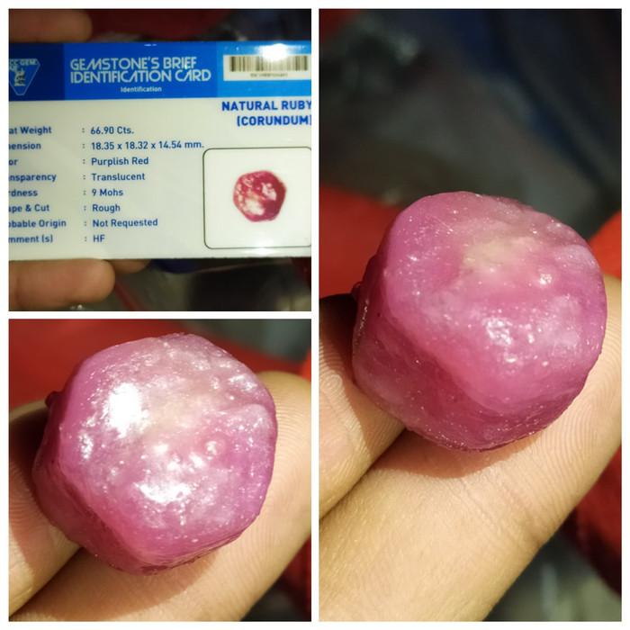 Jual Natural Ruby Rough International Class High Quality | Shopee Indonesia