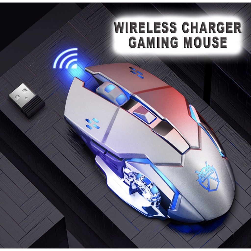 Jual CHARGER WIRELESS GAMING MOUSE METAL FULL POWER CHARGING MOUSE ...