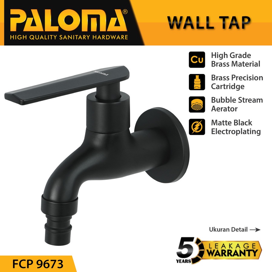 Jual PALOMA FCP 9673 KRAN TAMAN BAK MANDI CUCI DINDING KERAN TEMBOK ...