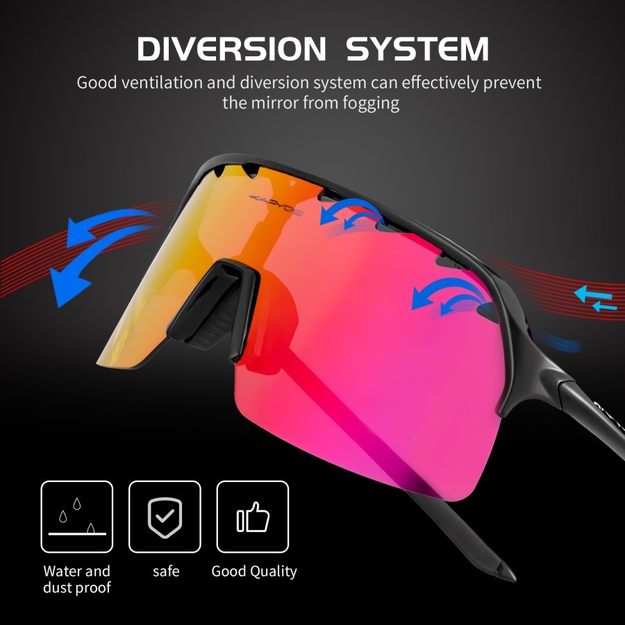 Jual Kacamata KAPVOE VIENTO Photochromic Cycling Sunglasses FREE COLOR ...