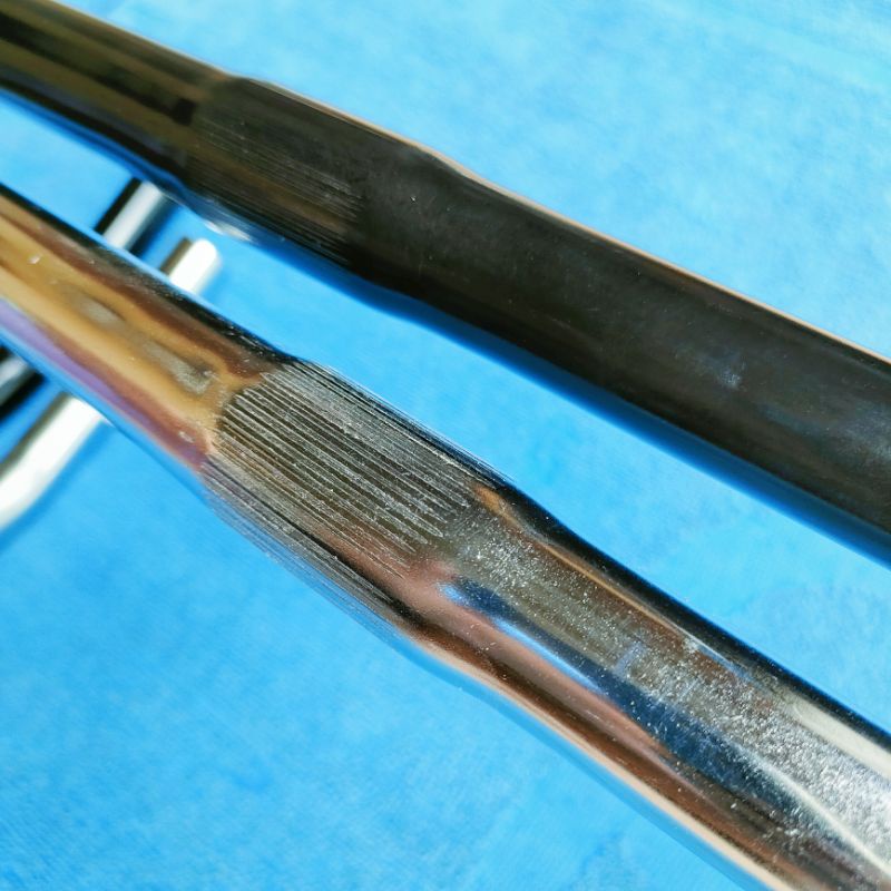 Jual STANG SEPEDA BALAP JADUL 25.4 BESI DAN ALLOY CHROME KROM HITAM 25. ...