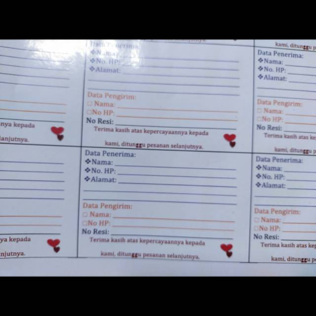 Jual Stiker label pengiriman ukuran standar harga per pcs | Shopee ...