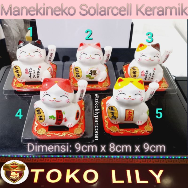 Jual Manekineko Keramik / Kucing Hoki Fortune Cat Keramik Solarcell ...
