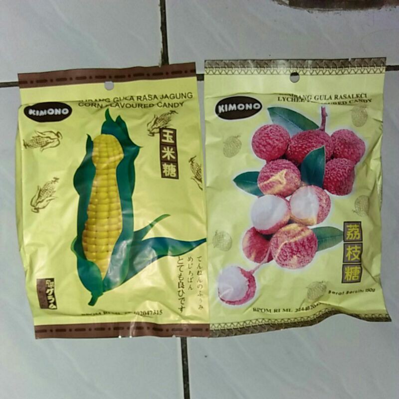 Jual permen jagung dan lychee merk kimono | Shopee Indonesia