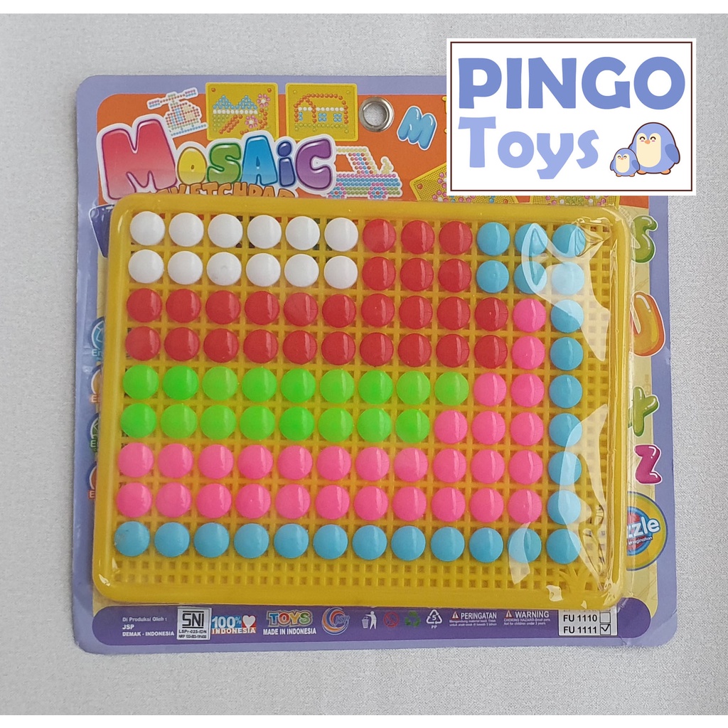 Jual Mainan Edukasi Anak Papan Belajar Mosaic 3D Puzzle Bulat Murah ...