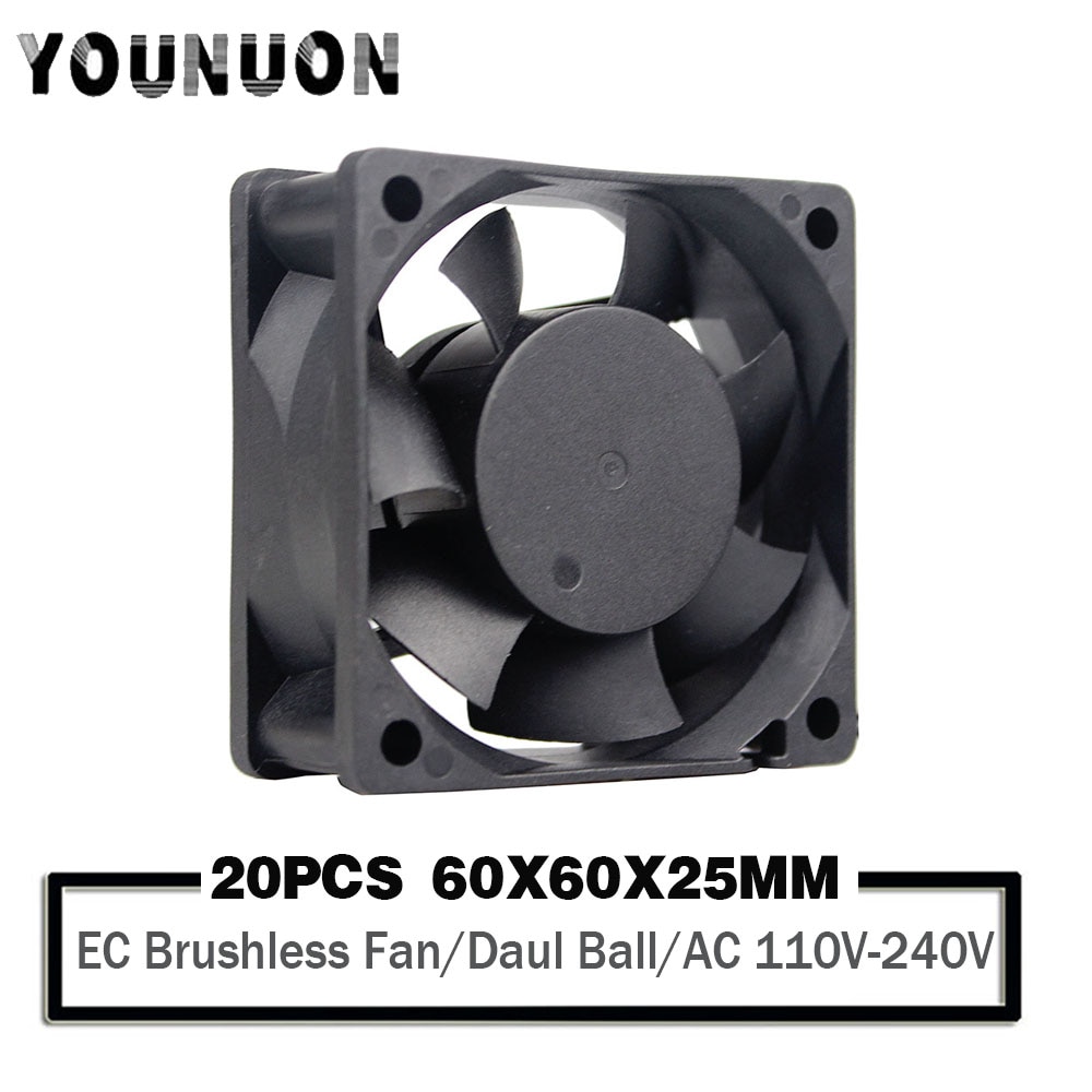 Jual PREORDER 20 Pieces 60mm 60x60x25mm 6cm EC Brushless Fan AC 110V ...