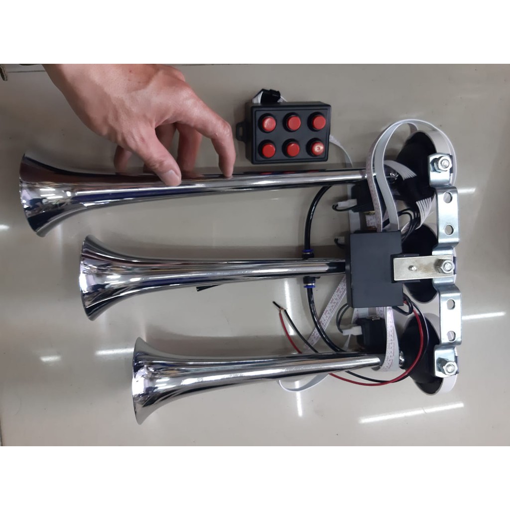 Jual Klakson Angin Klakson Terompet 24V 6Suara 3Corong Truk | Shopee ...