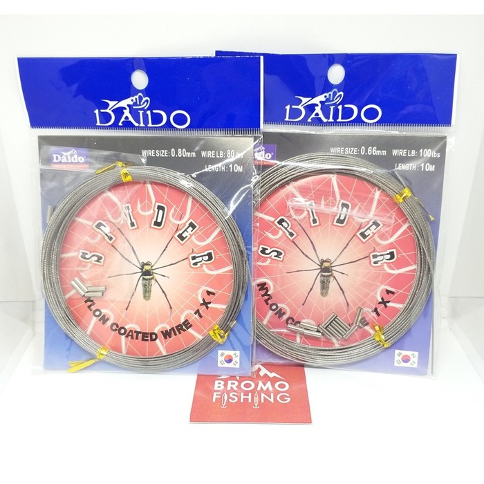 Jual Wire DAIDO SPIDER 7x1 80-100 lbs / neklin assist kawat seling ...